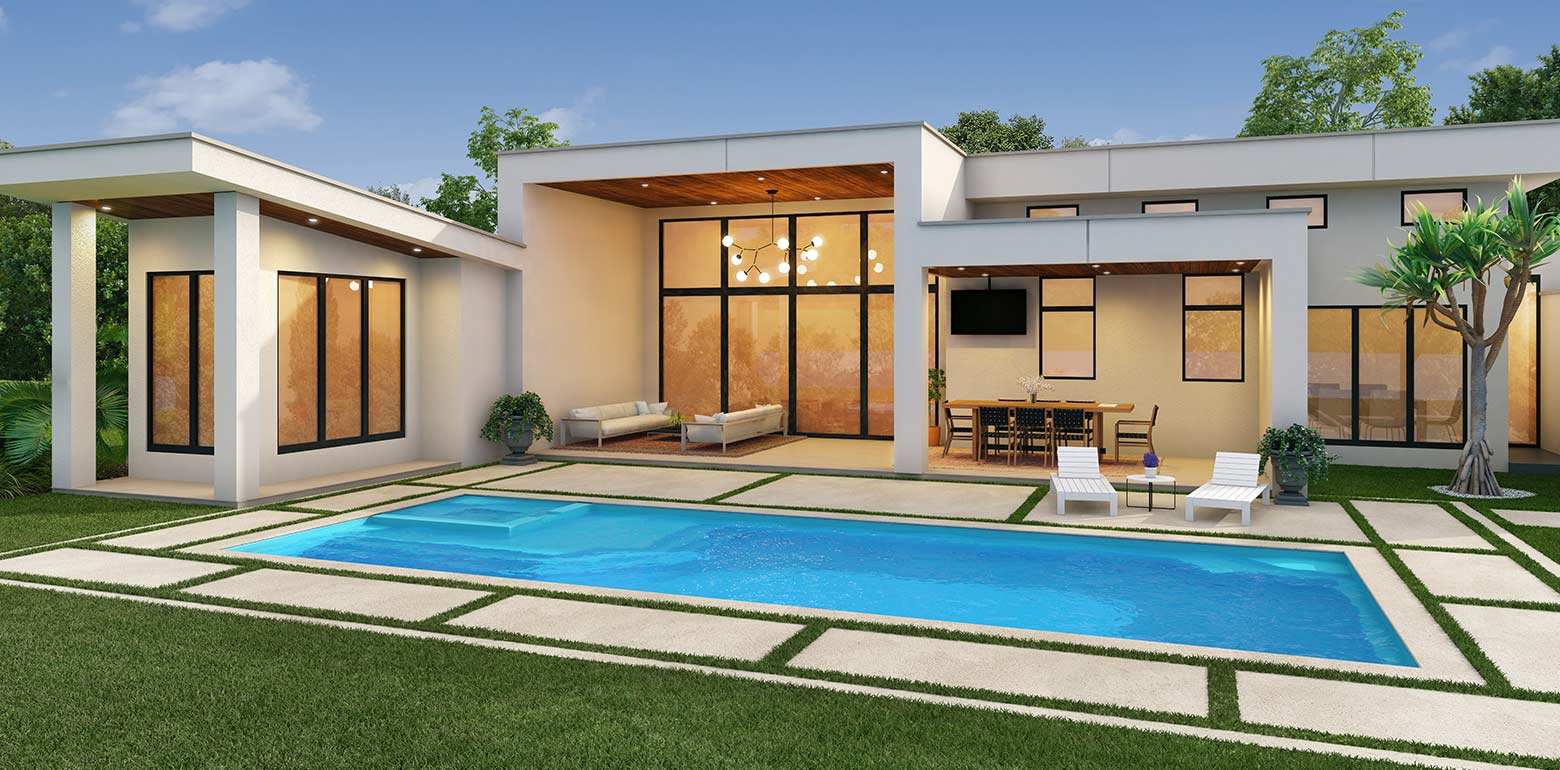 The Luxe - Inground Fiberglass Pool Design - Precision Fiberglass Pools